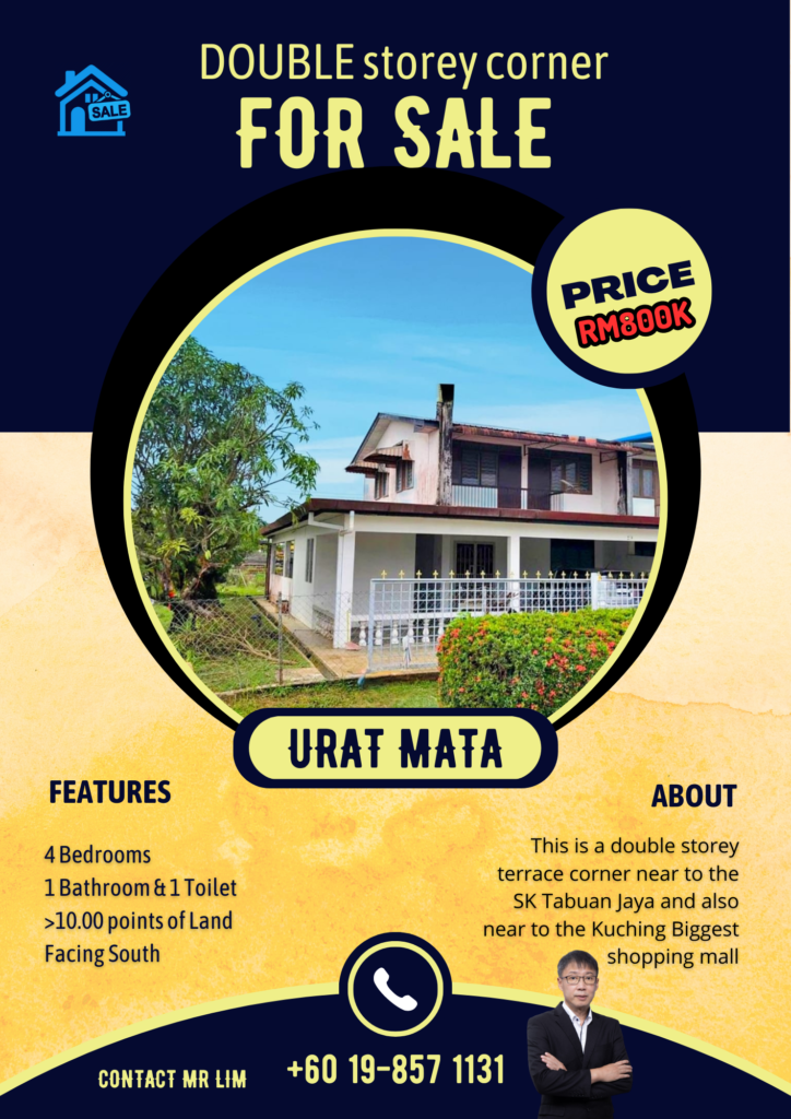 Double Storey Terrace Corner at Lrg Urat Mata in Kuching for Sale ...