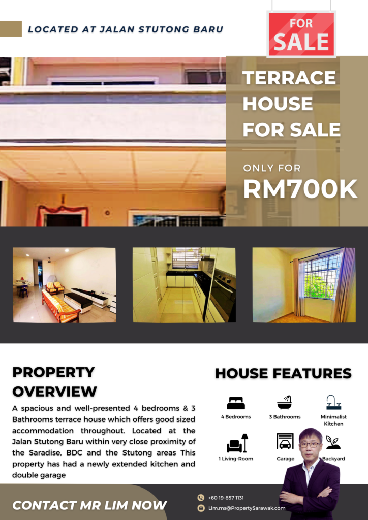 Double Storey at Stutong Baru in Kuching for Sale | Property Sarawak