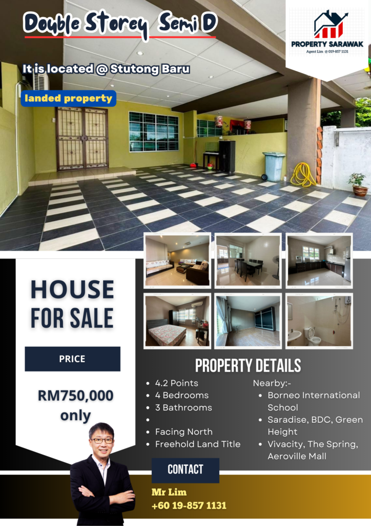 Double Storey at Stutong Baru for Sale | Property Sarawak