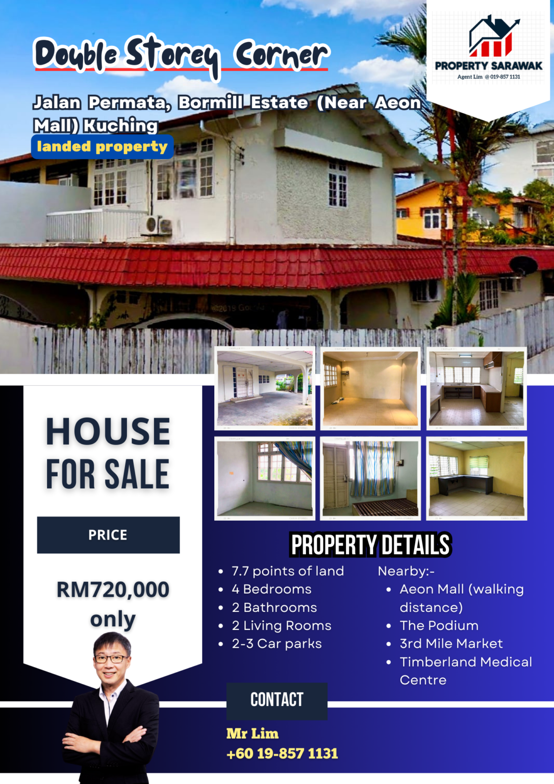 Double Storey Corner at Jalan Permata in Kuching for Sale | Property ...