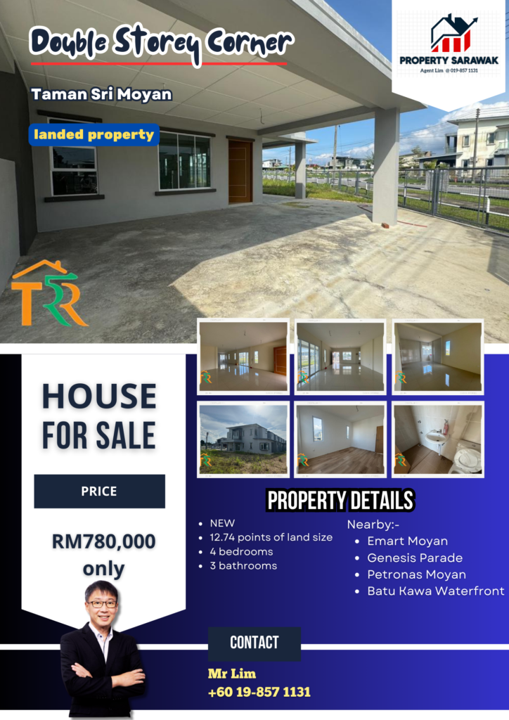 New Double Storey Corner at Taman Sri Moyan Kuching for Sale | Property ...