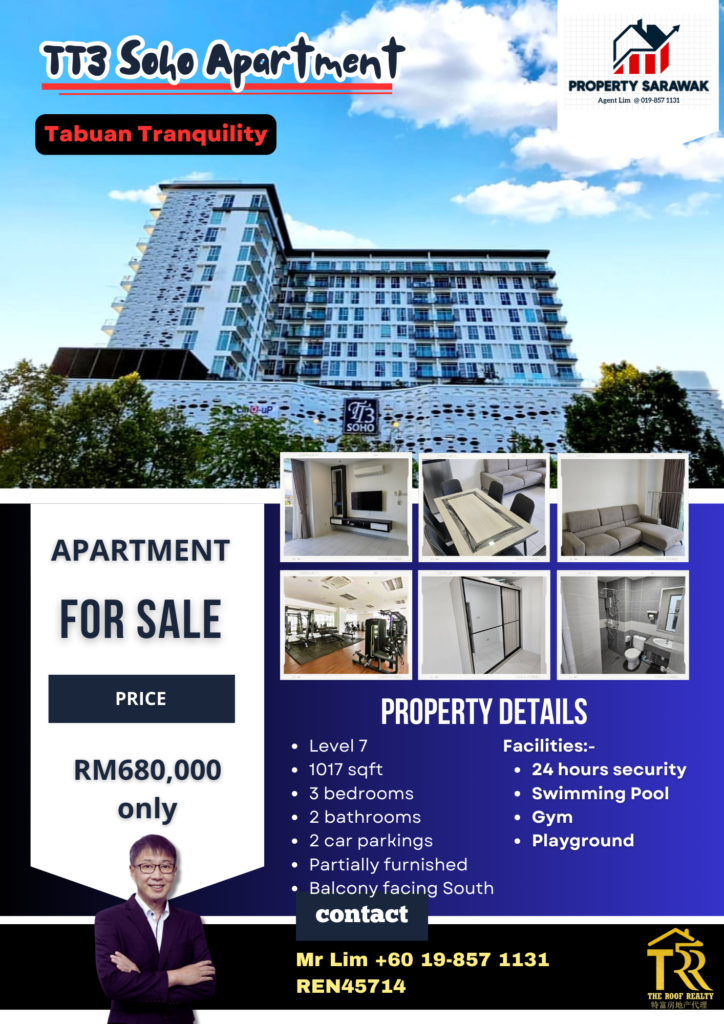 TT3 Soho Apartment at Tabuan Tranquility in Kuching for Sale | Property ...