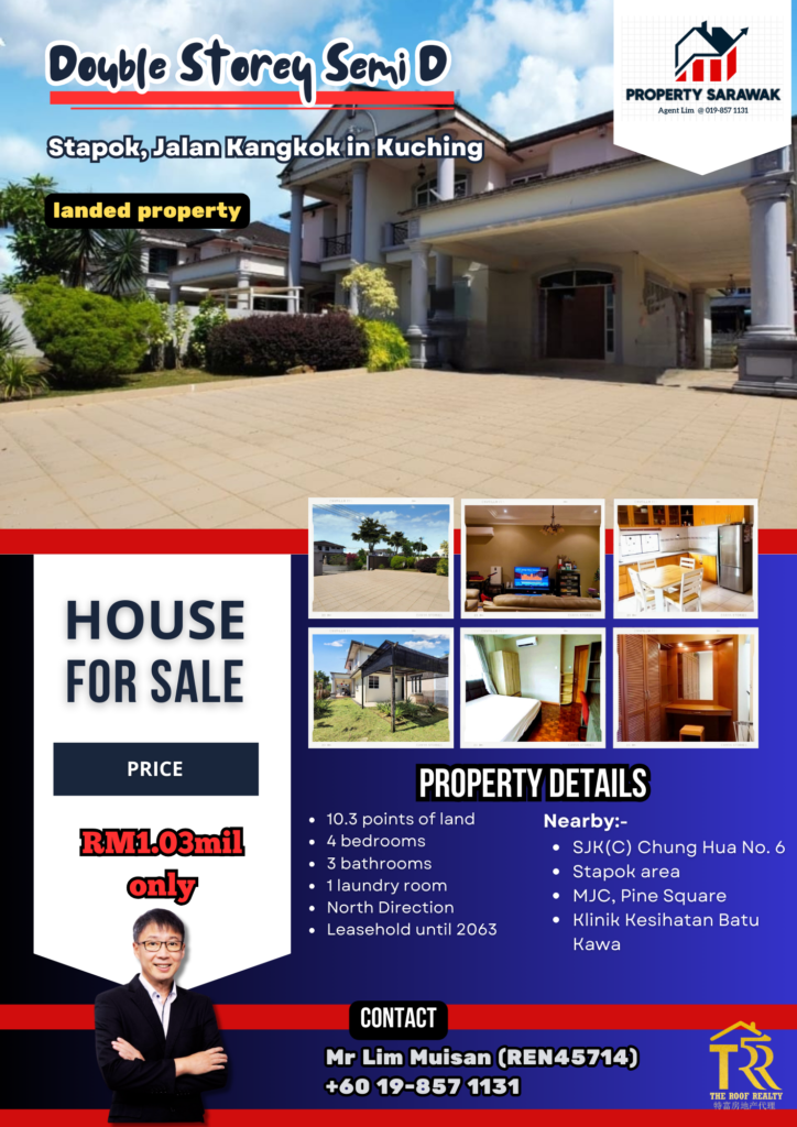 Double Storey Semi Detached at Jalan Ong Tiang Swee in Kuching for Sale ...